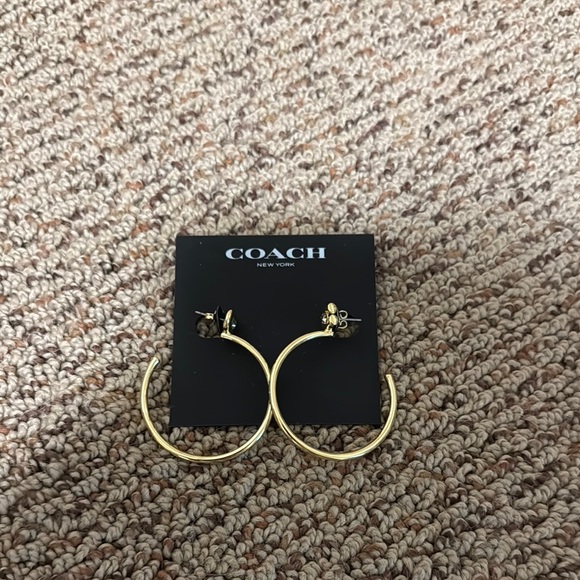 Coach | Jewelry | Coach Gold Hoop Earrings | Poshmark